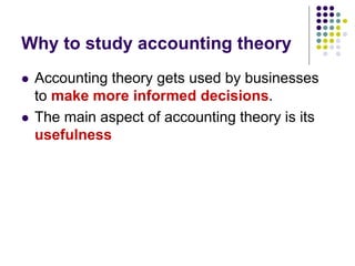 Chapter one - introduction to accounting theory | PPT