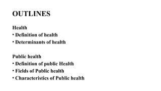 Chapter 1.pptx public health first chapter | PPT