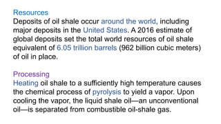The first chapter of the course Oil Shale | PPTX