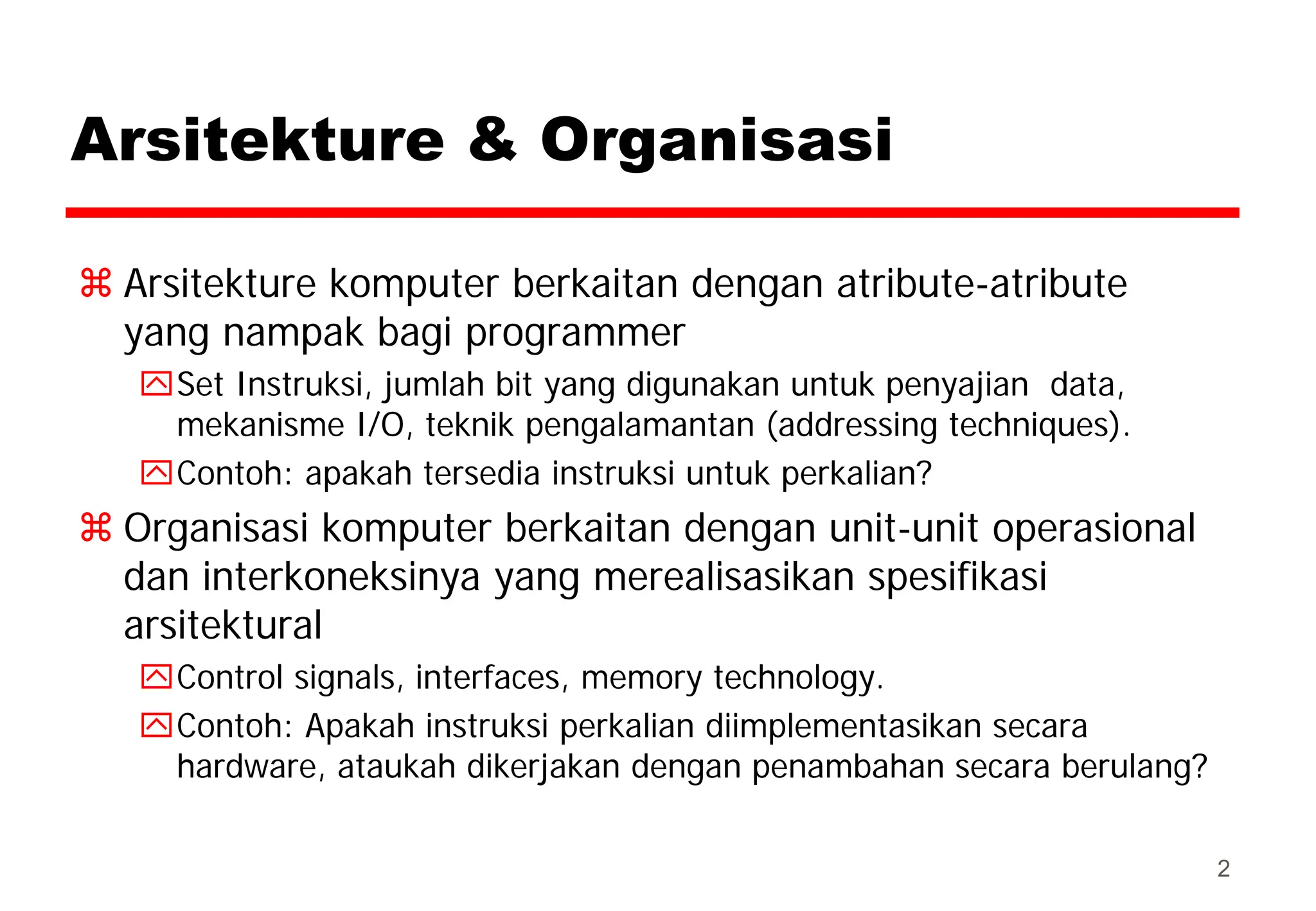 Organisasi dan Arsitektur Komputer MO-01 | PDF