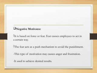 impact of motivation on individal behaviour | PPTX