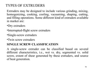 Introduction to food extrusion technology | PPTX