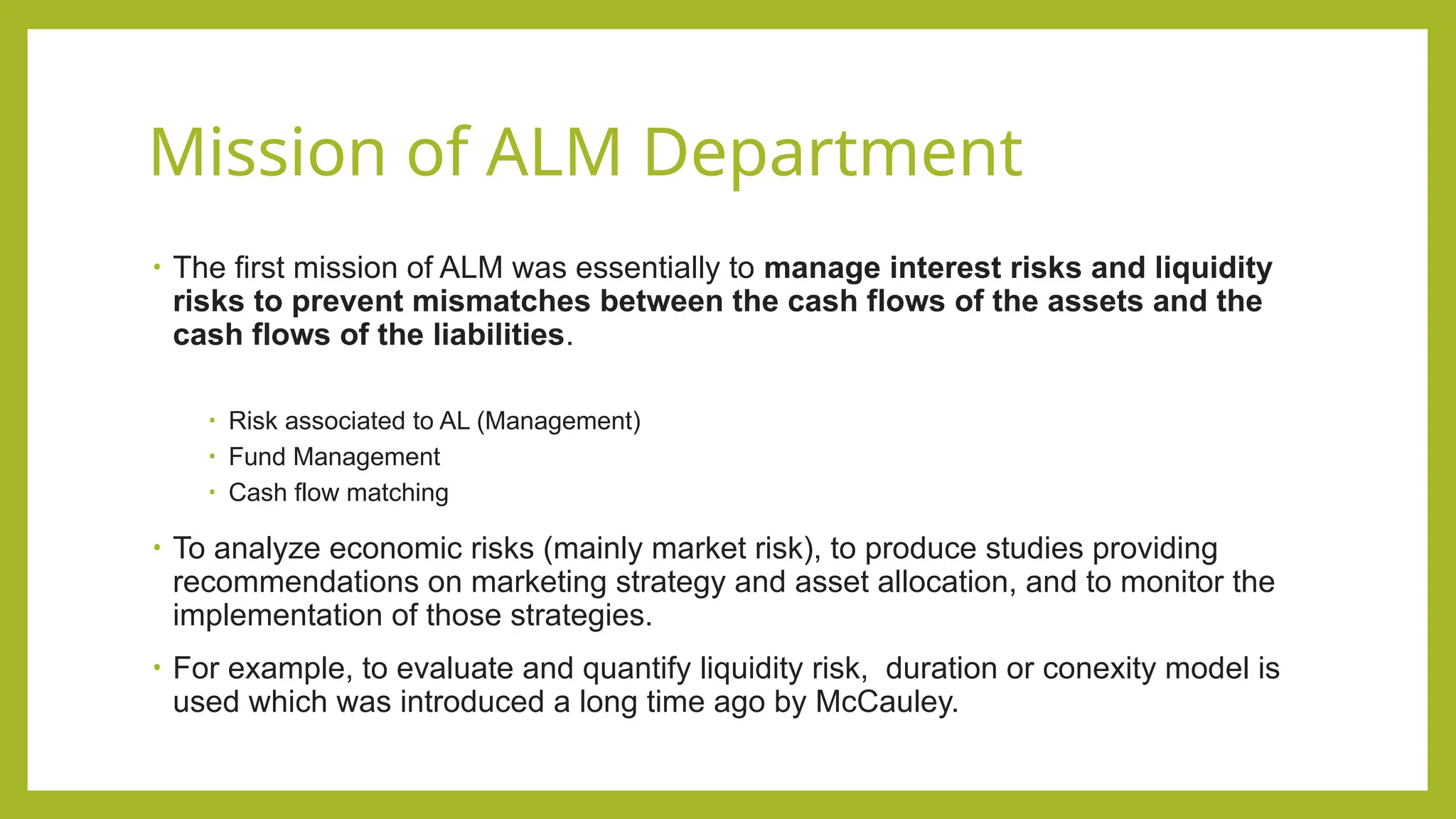 ALM in Insurance: Definition and fundamentals | PPTX