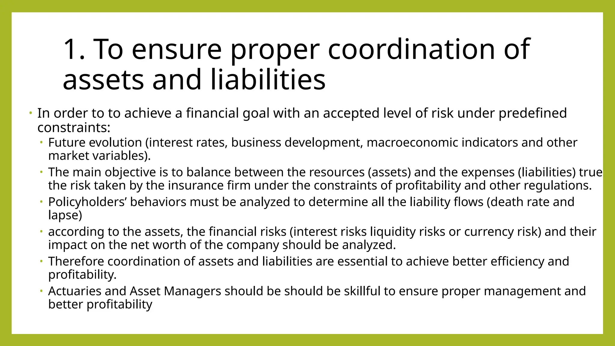 ALM in Insurance: Definition and fundamentals | PPTX