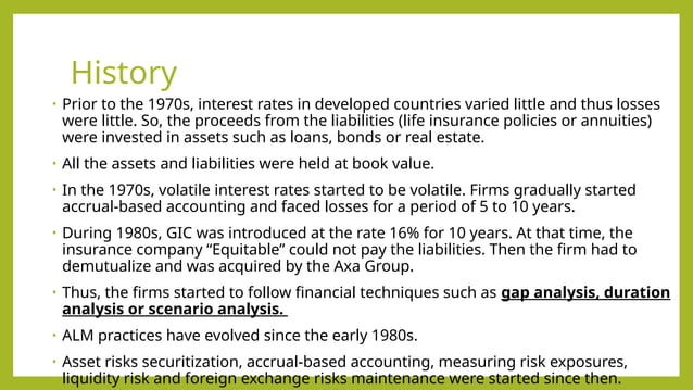 ALM in Insurance: Definition and fundamentals | PPT