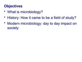 Chapter one - Introduction of Microbiology | PPTX