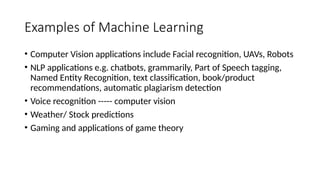 Introduction to machine Learning by mark Abraham magumba | PPT