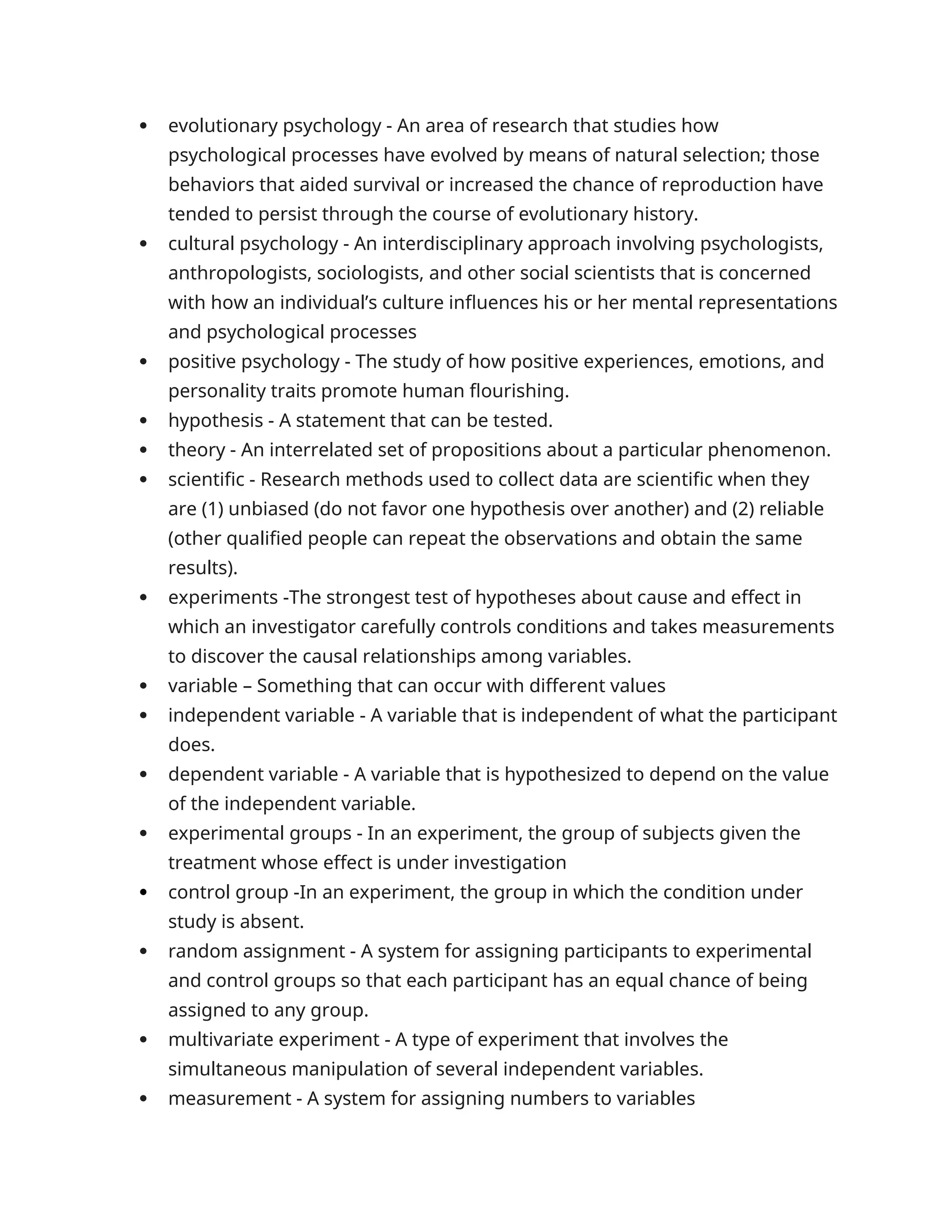 Introduction To Psychology Chapter 1 by Atkinson & hilgard's book | DOCX