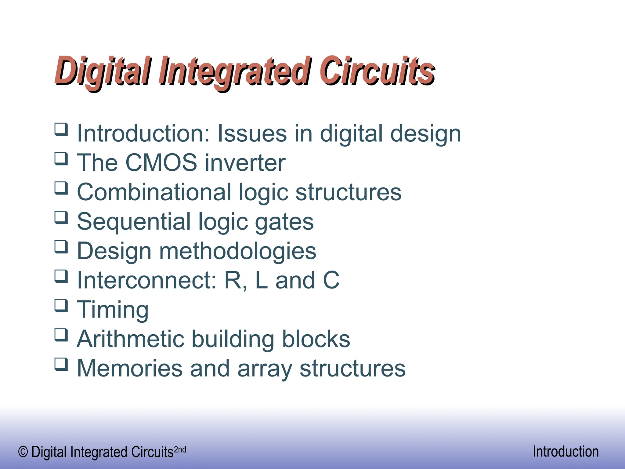 chapter 1 digital integrated circuits_Introduction | PPT