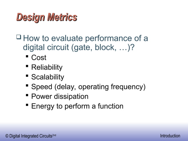 chapter 1 digital integrated circuits_Introduction | PPT