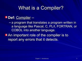 introduction of compiler unit 1 phases of compiler | PPT