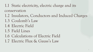 Electric Charge, Force and Electric Field | PPTX