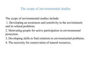 Chapter 1.pptx the Multidisciplinary nature of environmental studies ...