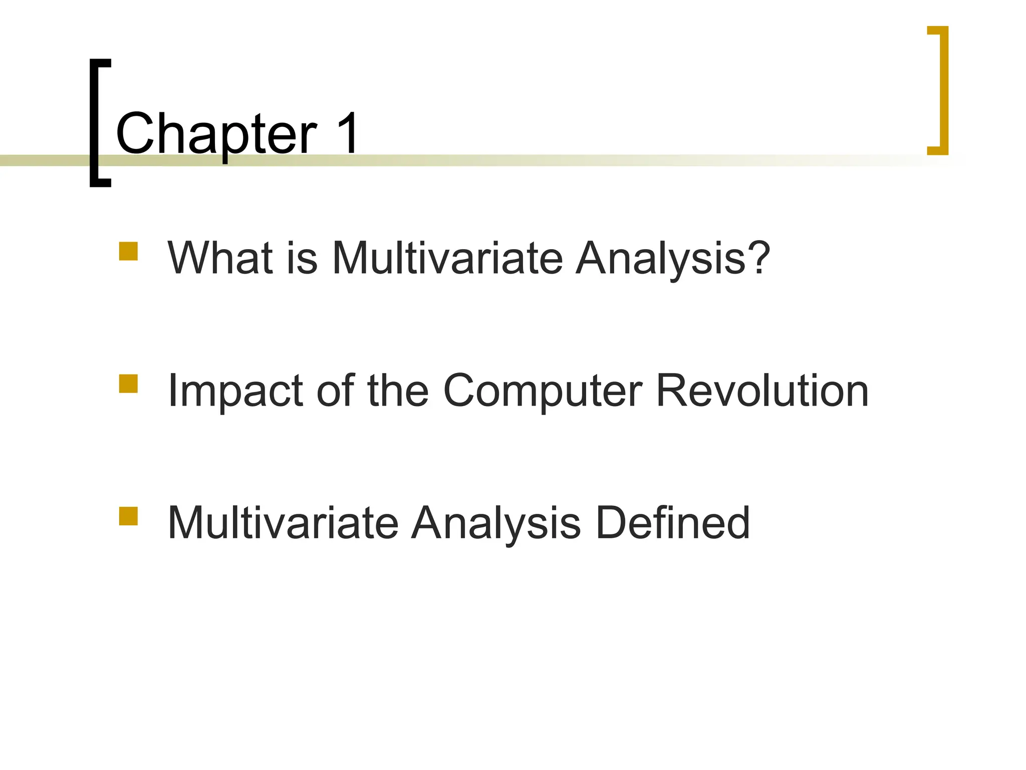 Multivariate Data Analysis- Chapter 1- Introductionppt | PPT