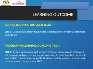 Chapter 1 : Introduction to Eurocode 3 (Steel Structure) | PPTX