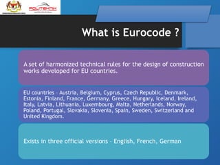 Chapter 1 : Introduction to Eurocode 3 (Steel Structure) | PPTX