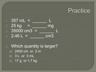 Applied Chapter 1.2 : Describing Matter | PPTX | Chemistry | Science