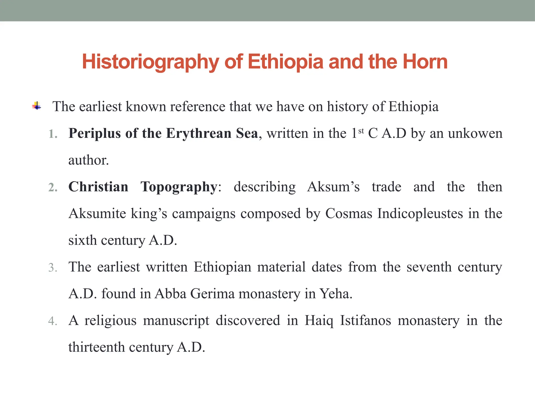 History of Ethiopia and the horn Chapter 1-3 (1) for Ethiopian freshman ...