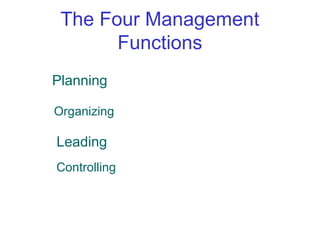 Part One Introduction to Management Part Two The Environment of ...