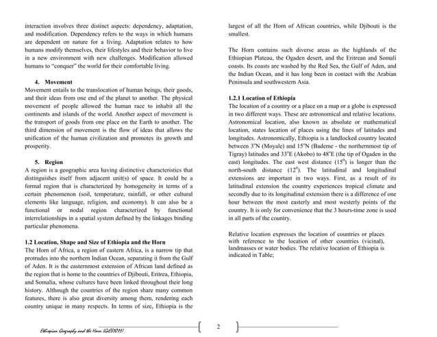 geography for fresh man Chapter 1-6 .pdf | Africa Travel | Travel Locations