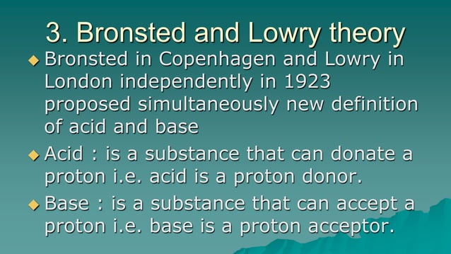Chapter No 1 : Acids, Bases and Buffers | PPTX