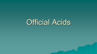 Chapter No 1 : Acids, Bases and Buffers | PPTX