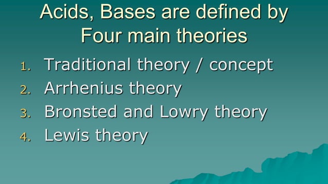 Chapter No 1 : Acids, Bases and Buffers | PPTX