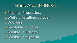 Chapter No 1 : Acids, Bases and Buffers | PPTX
