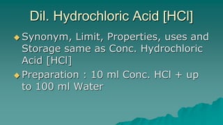 Chapter No 1 : Acids, Bases and Buffers | PPTX