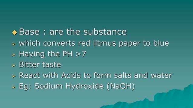 Chapter No 1 : Acids, Bases and Buffers | PPTX