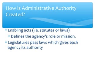 Chapter1.admin law&adminagency | PPT