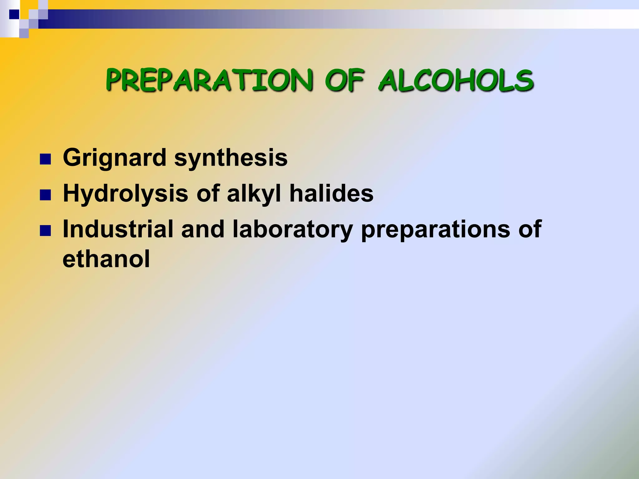 Chapter 1 alcohols | PPTX