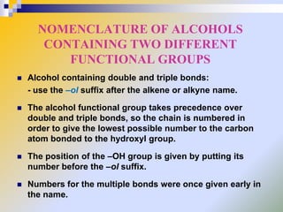 Chapter 1 alcohols | PPTX