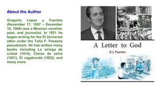 Chapter 1 a letter to god | PPTX