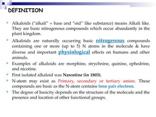 Chapter 1- Alkaloids and Classification-Characteristics Tests.pptx