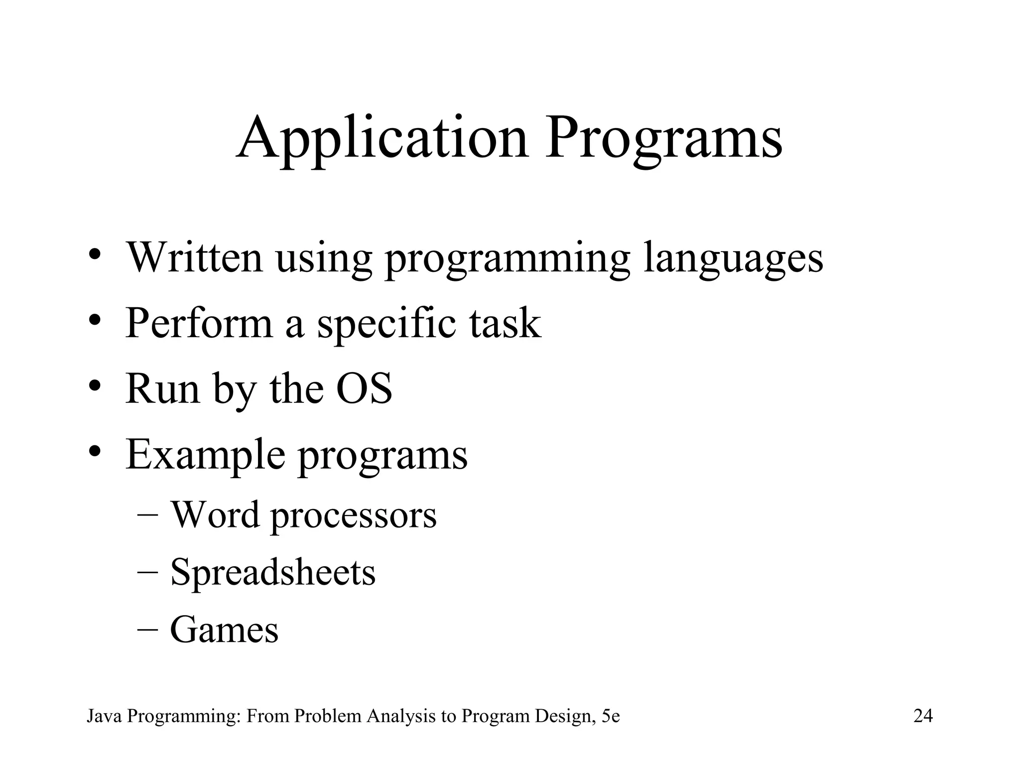 Chapter 1 An Overview Of Computers And Programming Languages Ppt