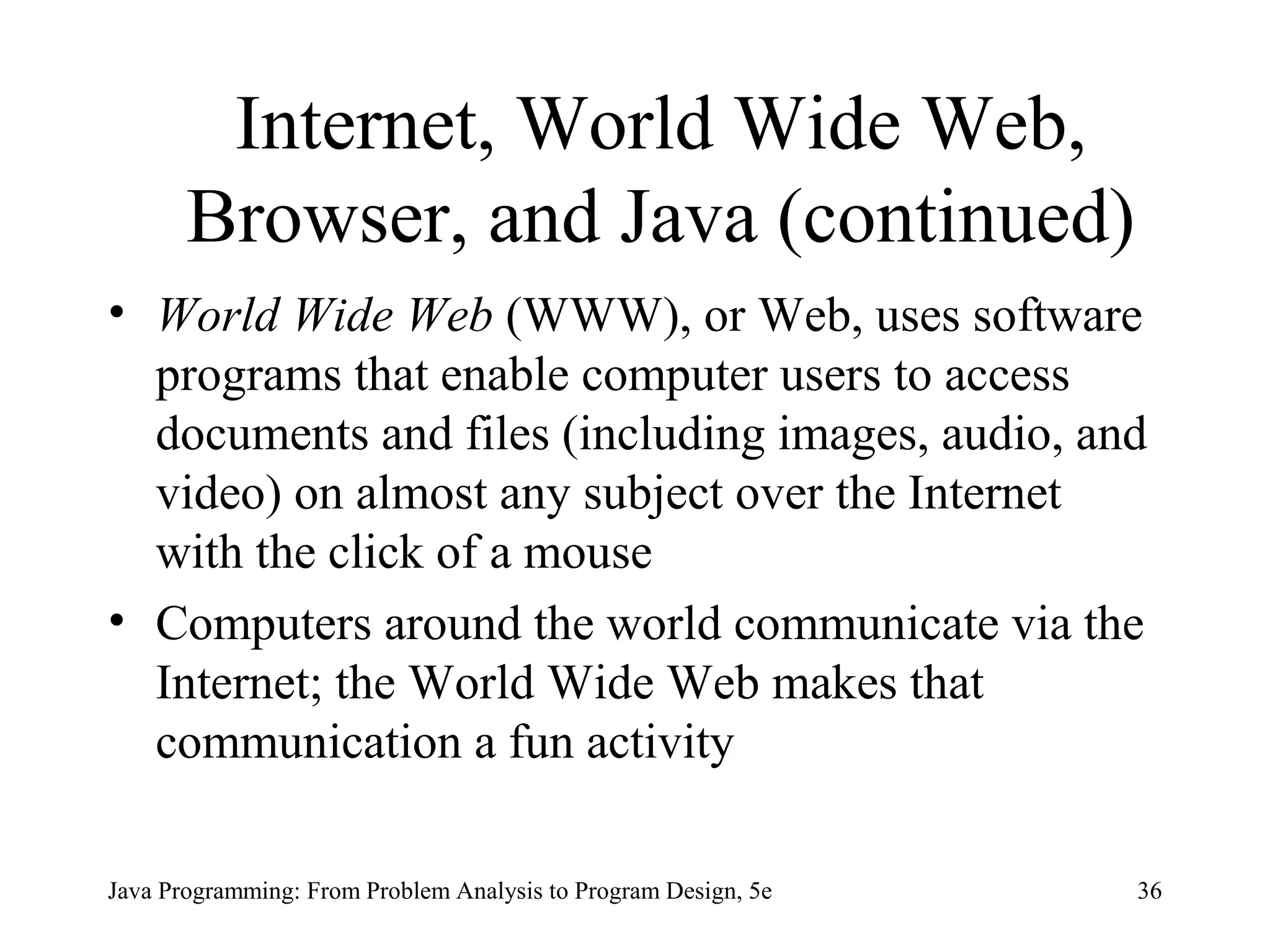 Chapter 1 - An Overview of Computers and Programming Languages | PPT
