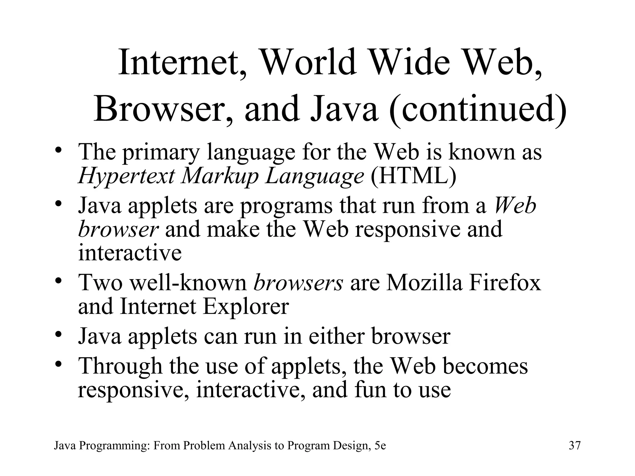 Chapter 1 - An Overview of Computers and Programming Languages | PPT