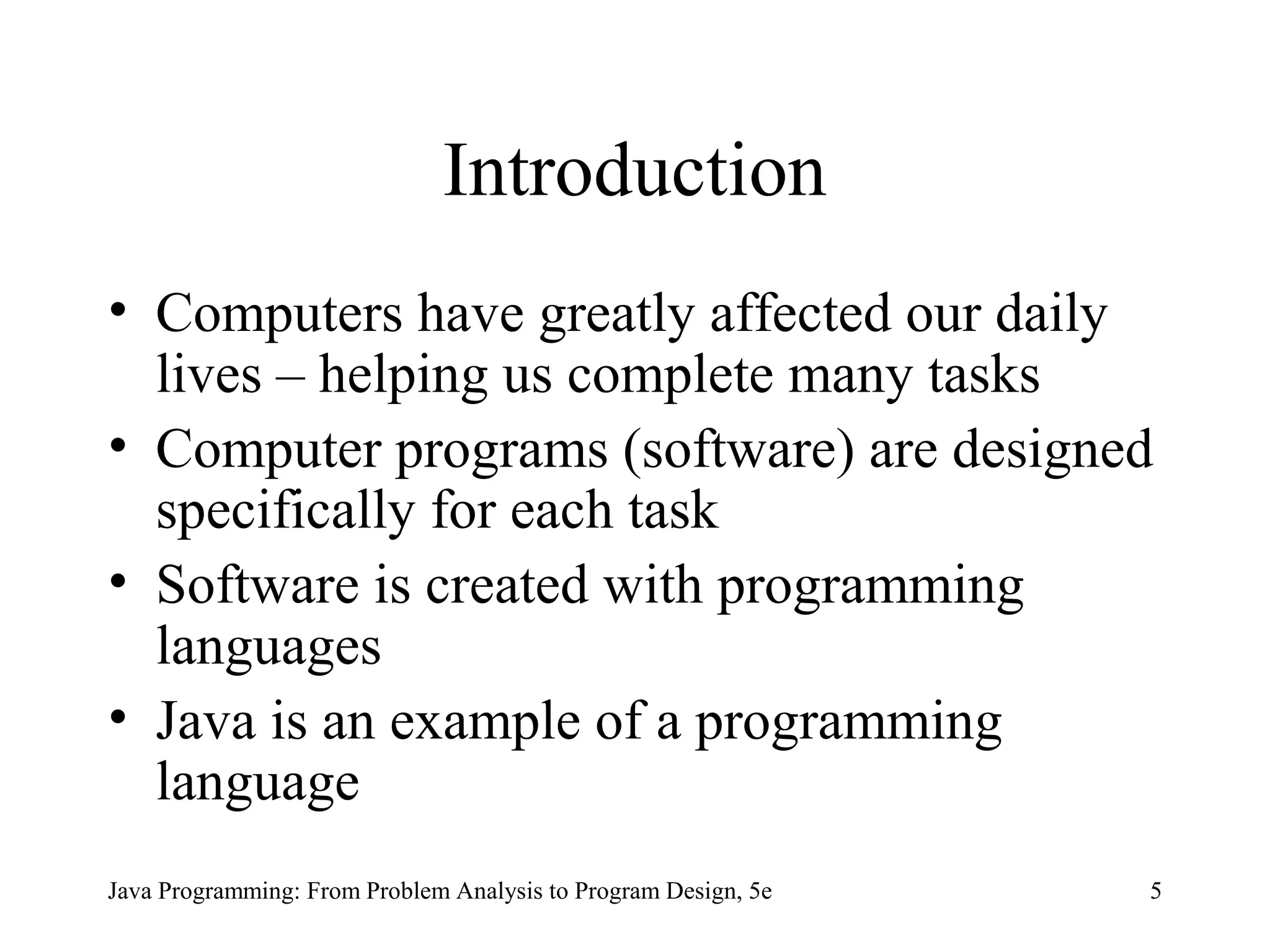 Chapter 1 - An Overview of Computers and Programming Languages | PPT