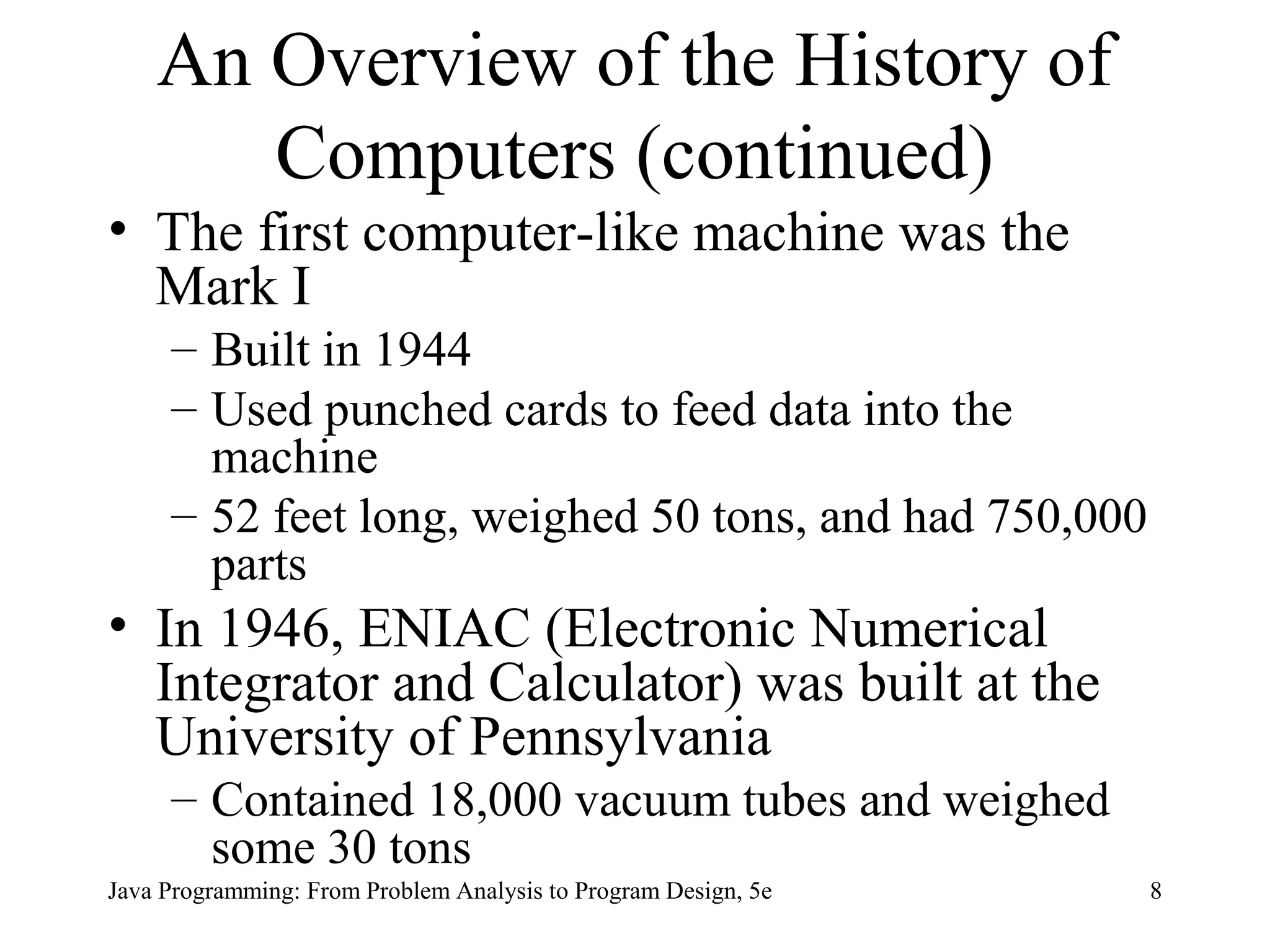 Chapter 1 - An Overview of Computers and Programming Languages | PPT