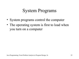 Chapter 1 - An Overview of Computers and Programming Languages | PPT