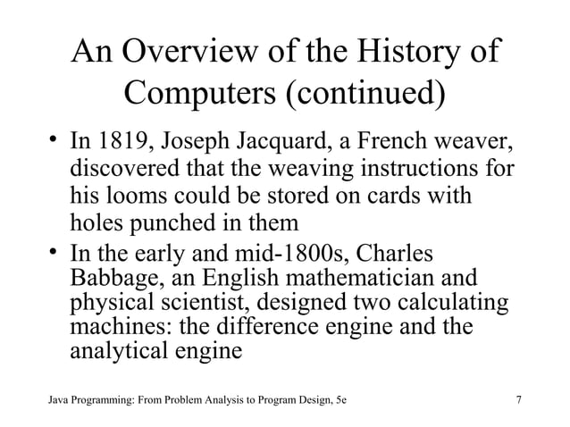 Chapter 1 - An Overview of Computers and Programming Languages | PPT