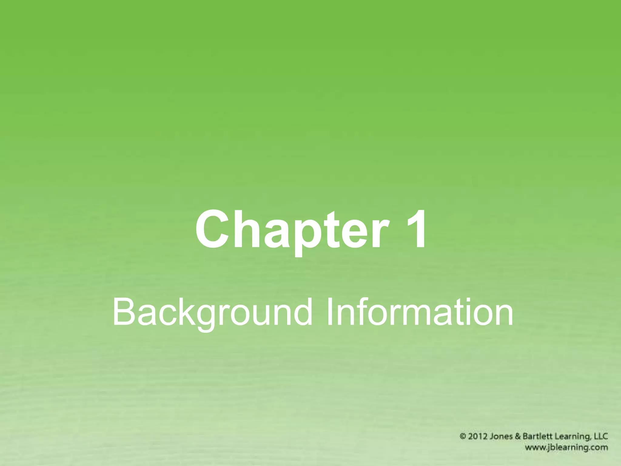 Chapter 1 Background Information | PPTX