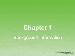Chapter 1 Background Information | PPTX