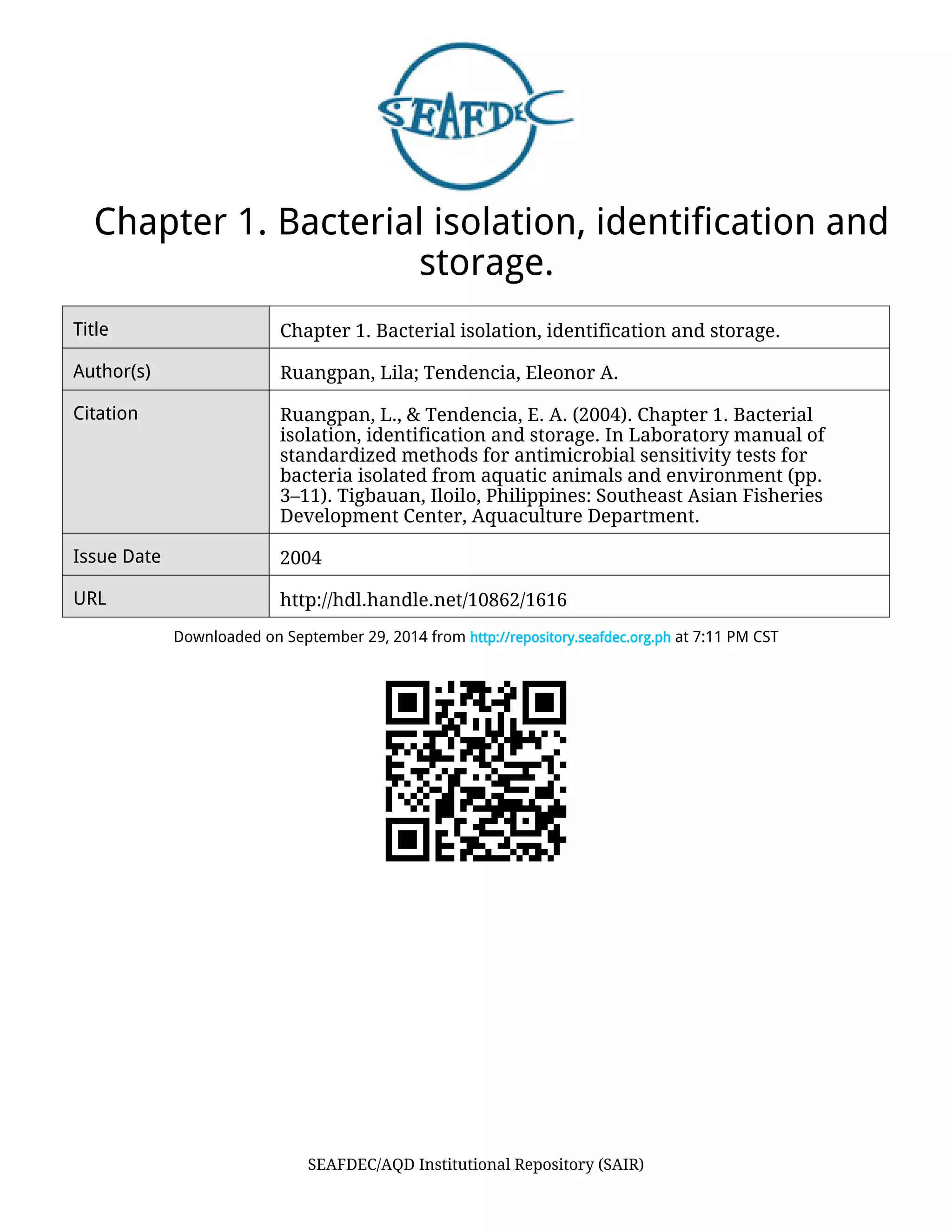 Chapter1 bacterial-isolation-identification-and-storage | PDF