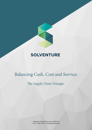 Chapter 1 - Balancing Cash, Cost and Service - The Supply Chain ...