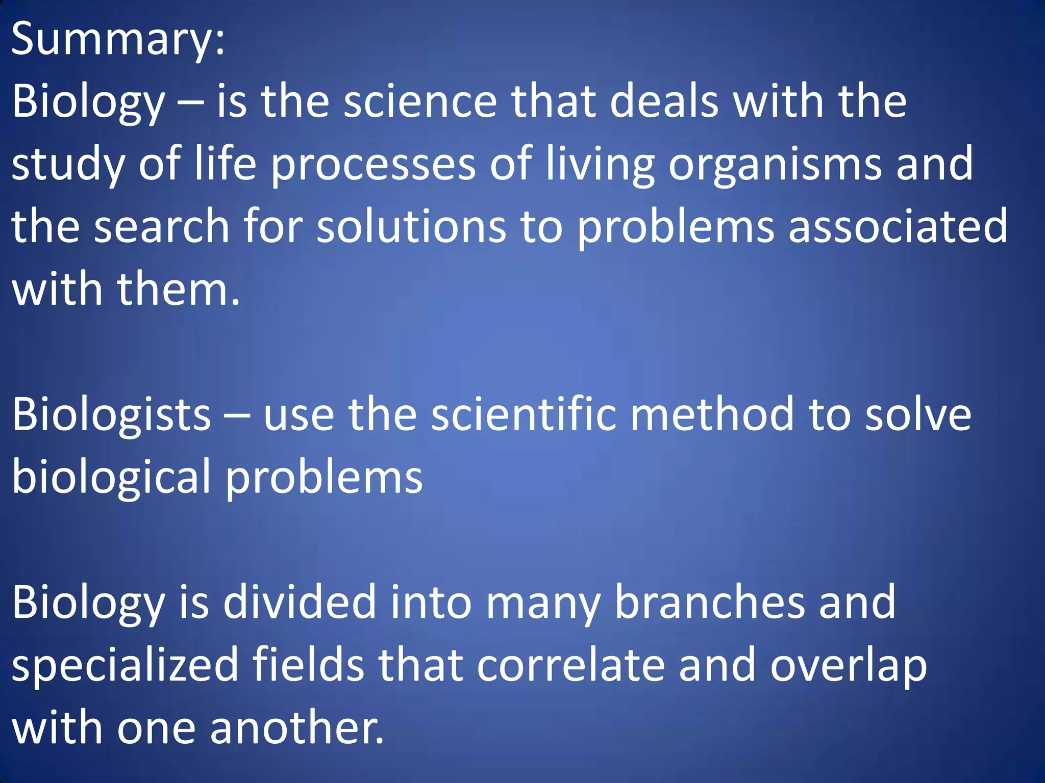Chapter 1 Introduction to Biology | PPTX
