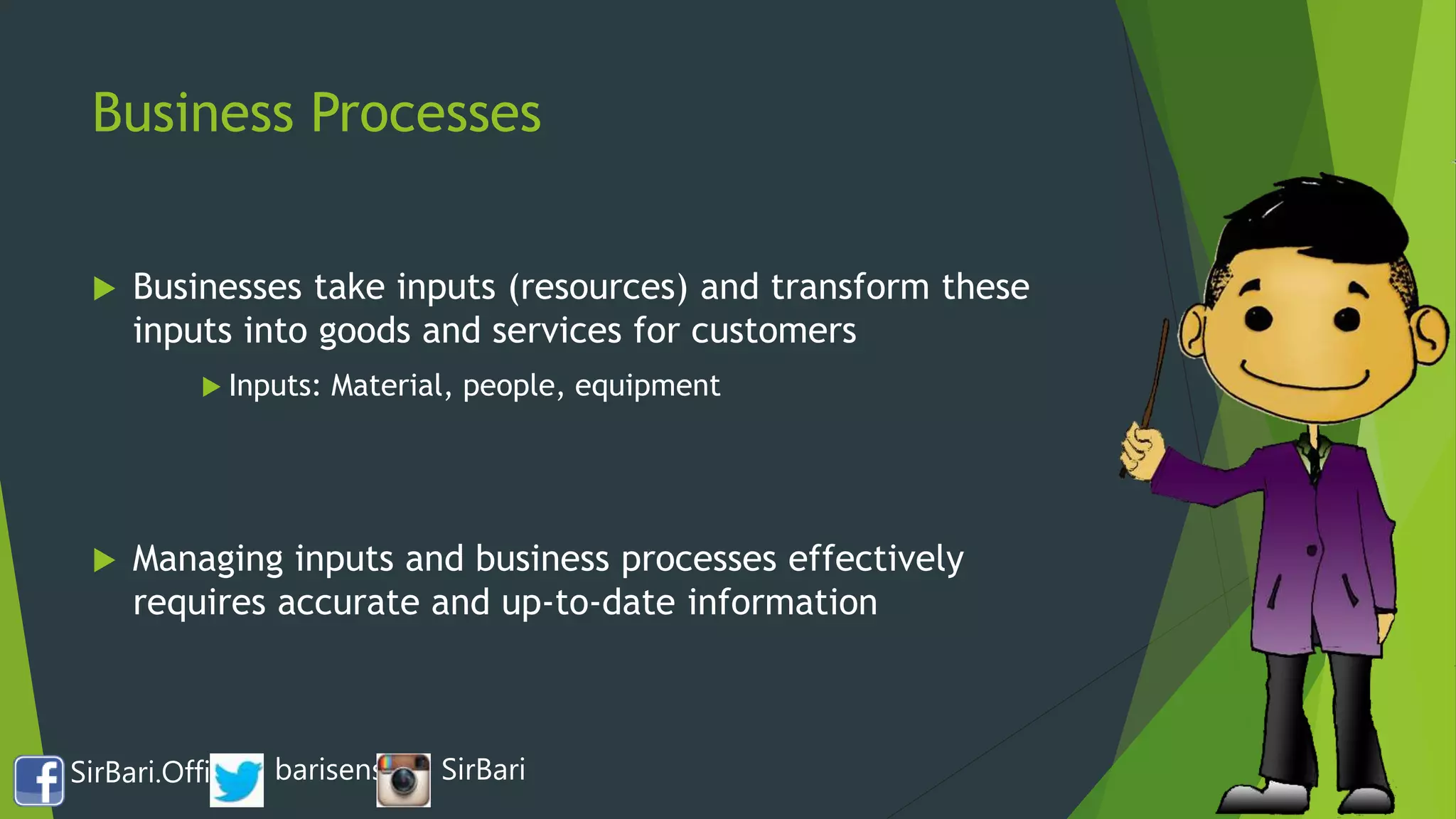 ERP Chapter 1 : Business functions and business processes | PPTX