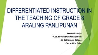 DESIGN HEARING ON DIFFERENTIATED INSTRUCTION CHAPTER 1 | PPTX