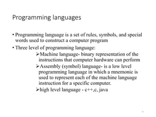 Chapter 1 Introduction to computer components | PPT